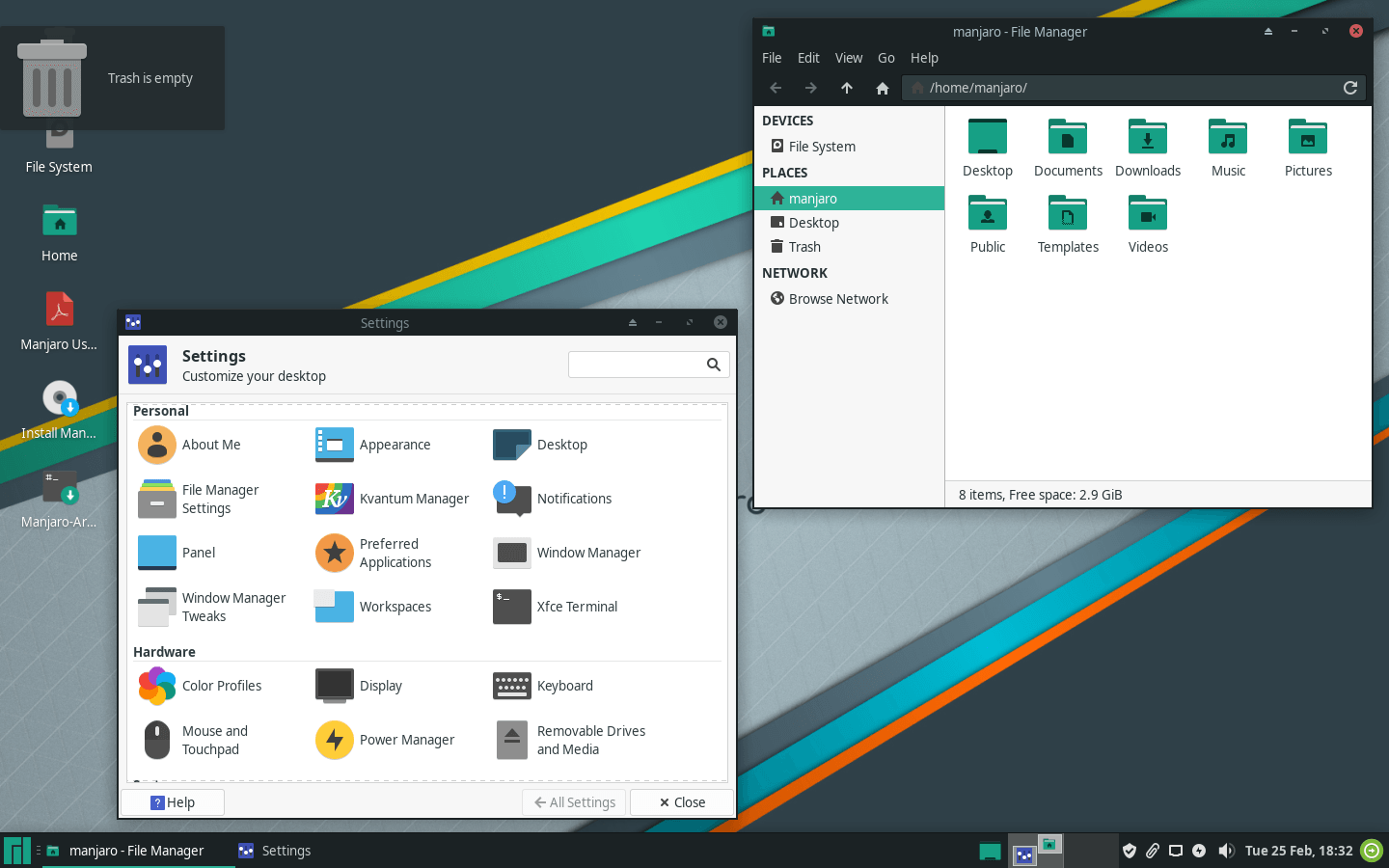 Manjaro Linux 19.0.2 Kyria (March, 2020) 64-bit Official ISO Download